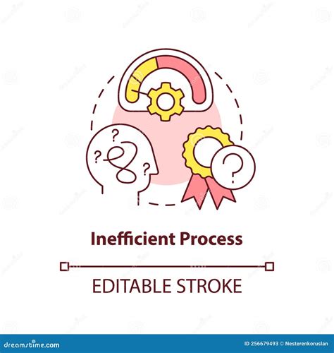 Inefficient Process Concept Icon Stock Vector Illustration Of Unproductive Process 256679493