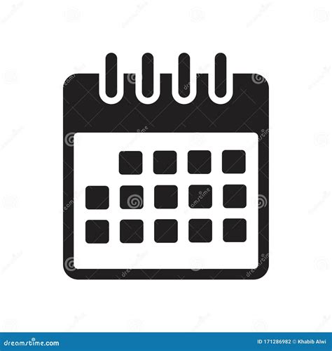 Calendar Date Date Notes Business Office Event Icon Template Black Color Editable Calendar