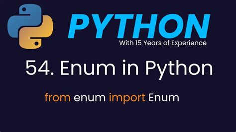 Enum In Python Enum Class YouTube