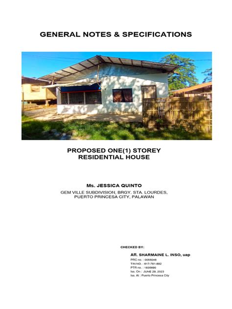 General Notes And Specifications Pdf