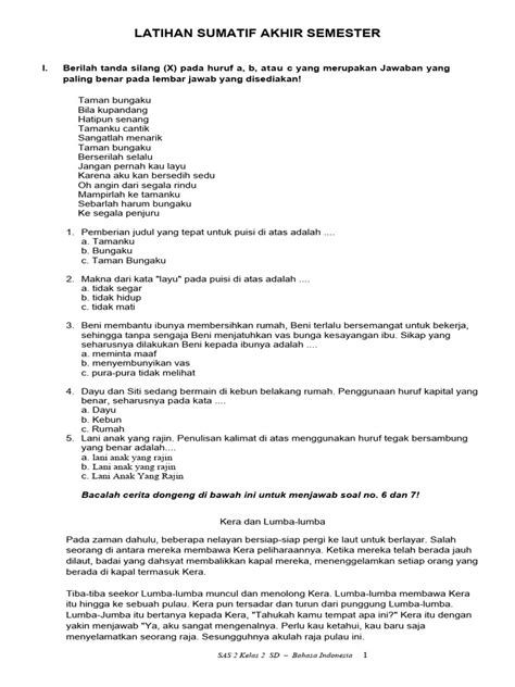 Sas 2 Kelas 2 B Indonesia Pdf