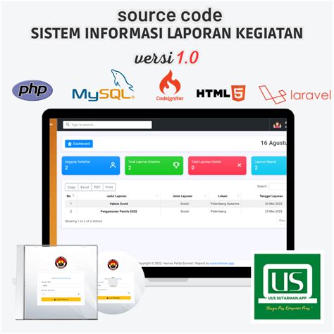 UUSSUTARMAN APP Jual Sistem Informasi Laporan Kegiatan Berbasis Web PHP