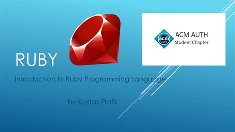 Ruby Presentation Pdf Programming Languages Computing