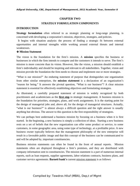 SM Chapter 02 (1) | PDF | Goal | Strategic Management