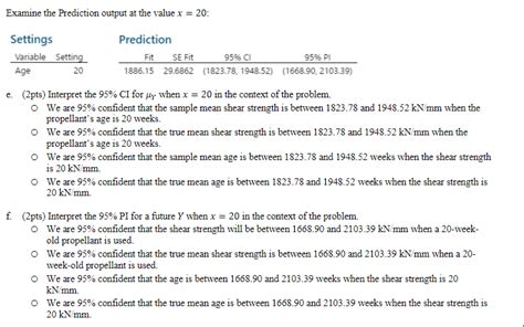Solved 20 Examine The Prediction Output At The Value X Chegg Com