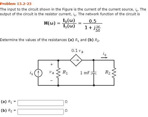 solved problem 13 2 23 the input to the circuit shown in the