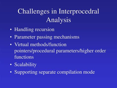 interprocedural analysis chapter ppt download
