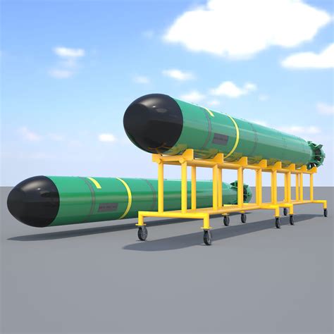 Mark 48 Adcap Heavy Weight Torpedo 3d Model 59 Max Fbx Obj Free3d