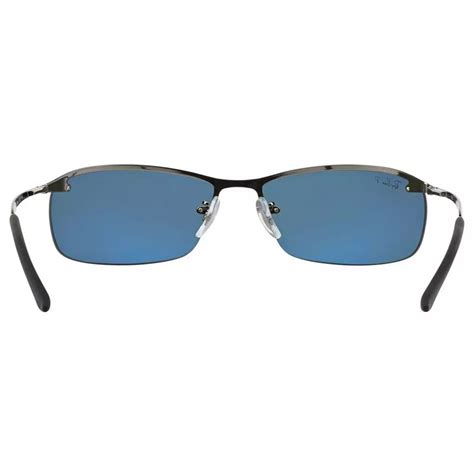Ray Ban Rectangular Semi Rimless Polarized Rb3183 004 9a 63 Mens
