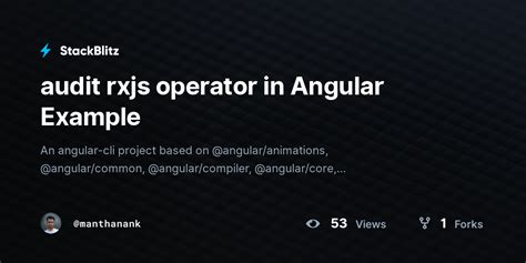 Audit Rxjs Operator In Angular Example Stackblitz