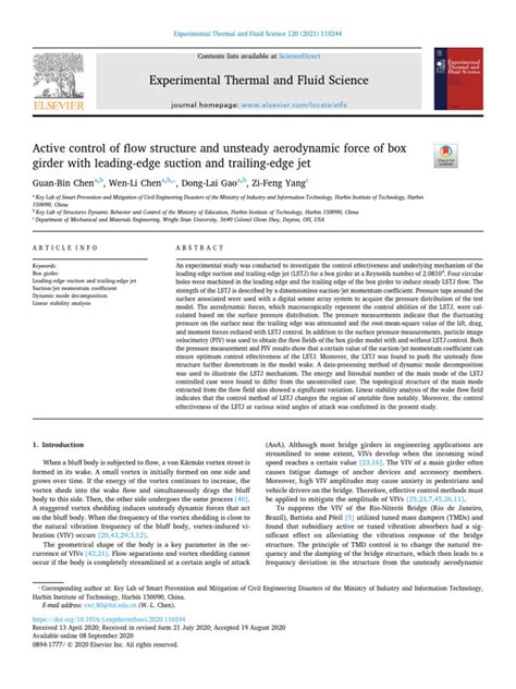 active control of flow structure and unsteady aerodynamic force of box