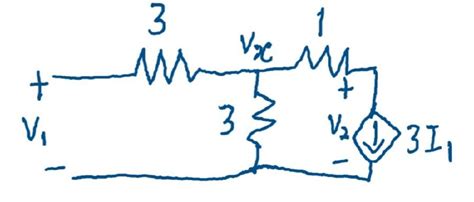 nodal analysis node voltage method with dependent current source