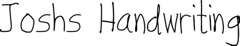 Joshs Handwriting Regular Font Fonts2u Com