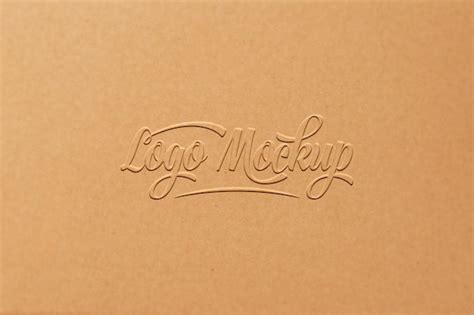 Emboss Logo Mock Up Free Vectors And Psds To Download