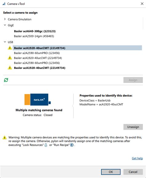 Camera VTool Basler Product Documentation