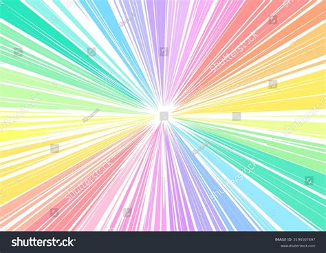 Concentrated Line Background Like Rainbow Flash Stock Vector Royalty