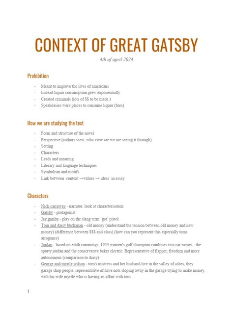 Context Of Great Gatsby Download Free Pdf The Great Gatsby