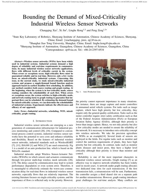 Pdf Bounding The Demand Of Mixed Criticality Industrial Wireless Sensor Networks