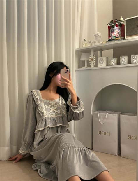 국내제작수면 최저가 러블리 프릴 수면원피스잠옷 밍크스판 극세사 에이블리