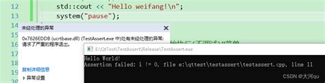 异常处理candc 中 Assert 断言 应用实践和注意事项c Assert Csdn博客