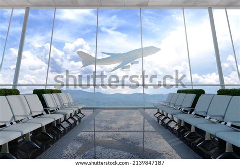 3d 렌더링 공항 터미널의 그림 공항에서 스톡 일러스트 2139847187 Shutterstock