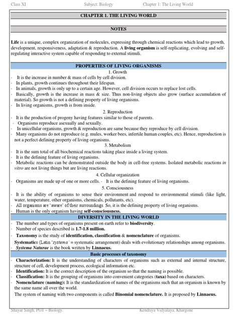 Understanding Taxonomy An Overview Of The Classification And Identification Of Organisms Pdf