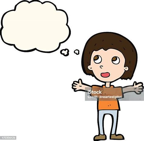 การ์ตูนคนมีความสุขกับฟองความคิด ภาพประกอบสต็อก ดาวน์โหลดรูปภาพตอนนี้ 2015 การวาดภาพ