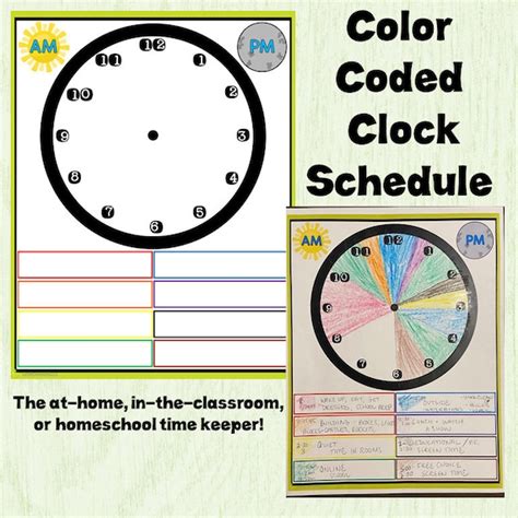 Color Coded Daily Schedule At Dean Ransford Blog
