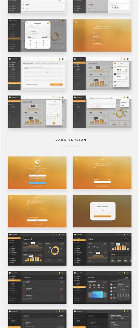 aurelia web app ui kit — figma resources on ui8