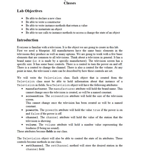 Solved Classes Lab Objectives • Be Able To Declare A New