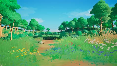 artstation stylized meadow foliage asset pack for unreal engine 5
