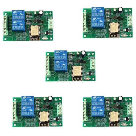 5X Esp8266 Esp 12F Wifi Relay Module 2Channel 5V 8 80V Network Relay Switch For Arduino Ide