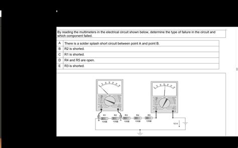 solved by reading the multimeters in the electrical circuit shown