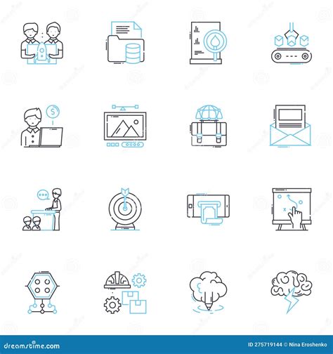 Brand Strategy Linear Icons Set Positioning Differentiation Segmentation Targeting Branding