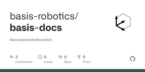 GitHub Basis Robotics Basis Docs Docs Basisrobotics Tech
