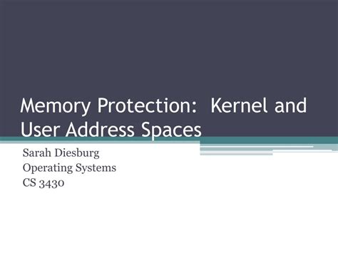 ppt memory protection kernel and user address spaces powerpoint
