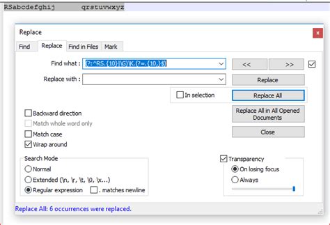 Regex Notepad Replace With Spaces Stack Overflow