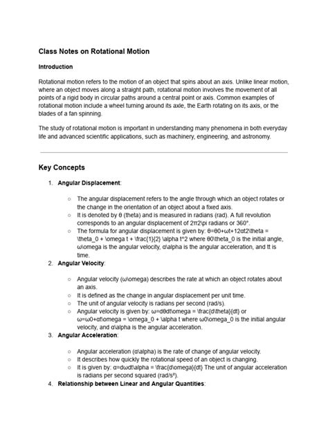 rotational motion pdf rotation around a fixed axis torque