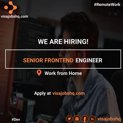 senior frontend enginner needed for a fully remote role work from anywhere