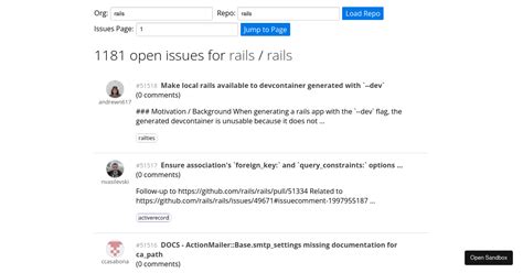 Rsk Github Issues Example Codesandbox