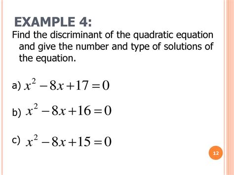 Use The Quadratic Formula And The Discriminant Ppt Download