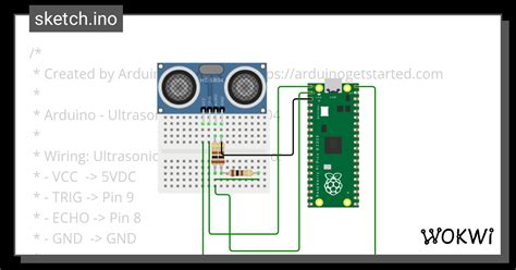 LT2 UltraSonicSensor Wokwi ESP32 STM32 Arduino Simulator