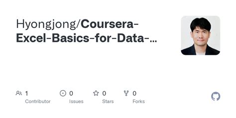 Github Hyongjongcoursera Excel Basics For Data Analysis