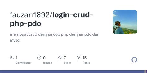 Github Fauzan1892login Crud Php Pdo Membuat Crud Dengan Oop Php