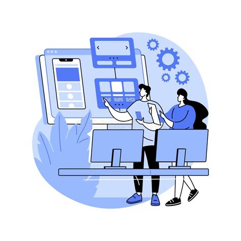 Mobile Apps Development Isolated Cartoon Vector Illustrations Stock Vector Illustration Of