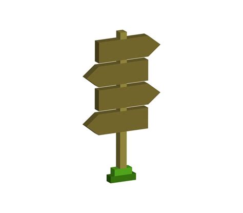 Premium Vector Three Dimensional Road Sign