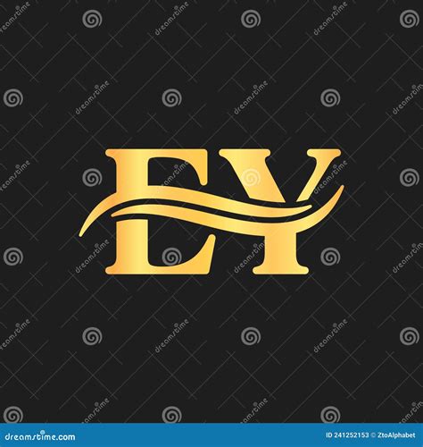 Logotipo Letra Ey Monogramas Logotipos Dourados Ilustração Do Vetor