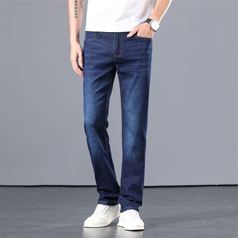 กางเกงยีนส์ผู้ชาย เอวสูง ทรงขากระบอกเล็ก ผ้ายืดใส่สบาย รุ่นใหม่009 No