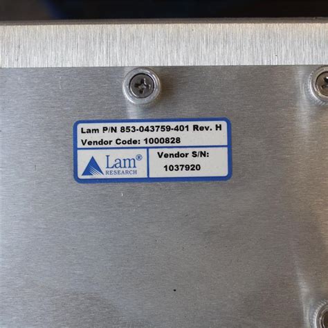 Lam Research 853 043759 401 Semiconductor Revh Pulingma Automation
