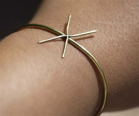 Solid Brass Cuff Bracelet With 4 Prongs Claw For Jewelry Etsy